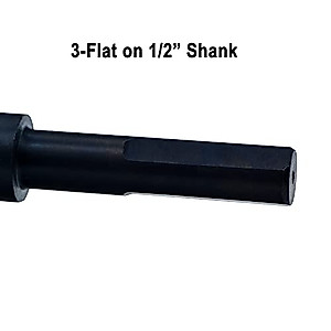 MAXTOOL 21/32" Silver and Deming Drill Bits HSS M2 S & D Drill Bits Prentice Twist Drills Black Oxide 3-Flat on 1/2" Shank 3-Flat 6" OAL; SD02B03R042