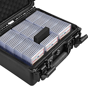 SIBONIC Waterproof Graded Card Case Compatible with 102 Card Slabs, BGS PSA SGC FGS Graded Sports Trading Cards, Graded Slab Card Storage Box…