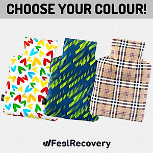 Heating Pads Microwave w/Classic Bottle Shaped - Microwave Heat Pads for Pain Relief (12x8,5 in) - Heat & Cold Pack Microwavable - Washable Cover, 100% Cotton Fabric and Lavender (Hearts)