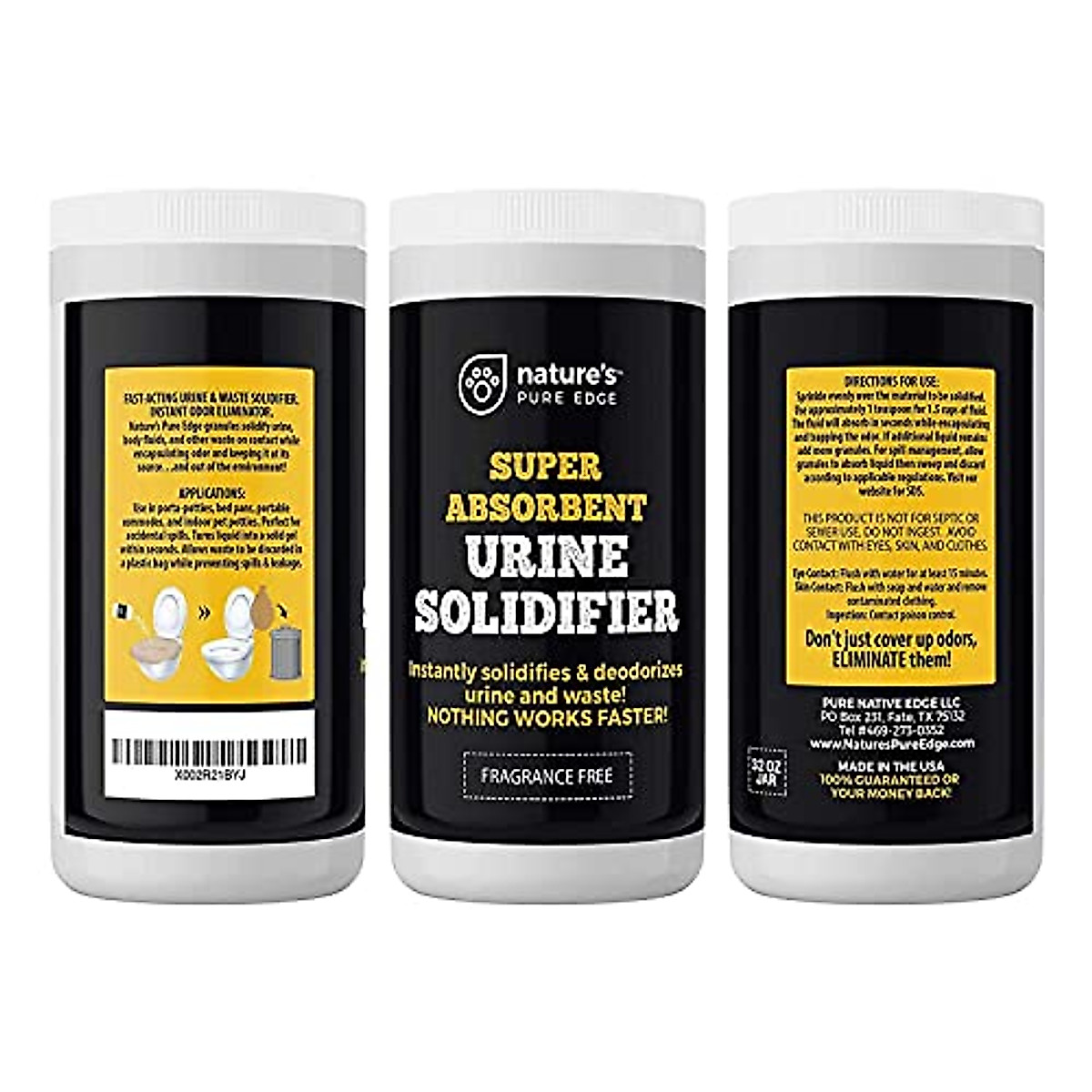 Portable Toilet Chemicals. Super Absorbent Urine Absorber Powder. Porta Gel Portable Clean Waste Chemicals. Deodorizer and Go Anywhere Bio Gel Gelling Agent for Portable Waste and Pet Loo.