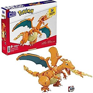 MEGA Pokémon Action Figure Building Toys Set, Charizard With 222 Pieces, 1 Poseable Character, 4 Inches Tall, Gift Ideas For Kids
