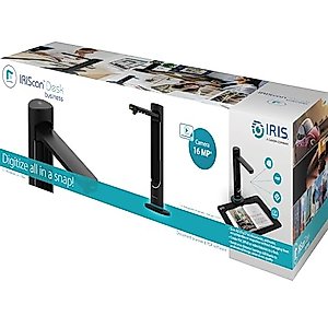 IRIScan Desk 6 Business-Prof.Document,Receipt,Book Scanner,Auto-Flatten & Deskew,32MP,Capture 11x17in,136 Languages OCR,Text to Speech,PDF/Search,PDF/Word/Tiff/Excel,Video Distance Learning,Win&Mac