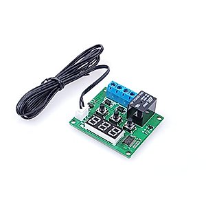 NOYITO Digital Temperature Controller Module -58℉ to +257 ℉ Temperature Control Switch NTC Waterproof Sensor Probe - Blue LED Display Suitable for Kinds of Temperature Control System (5V)