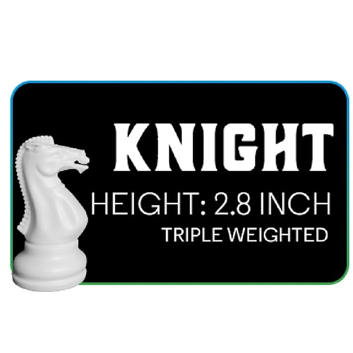 Chess Geeks 3X Triple Weighted Chess Pieces Only - Modern Style - Heavy Weighted Pieces - 32 Pieces + 2 Extra Queens - Total Weight 2.5lb - King 4" Tall