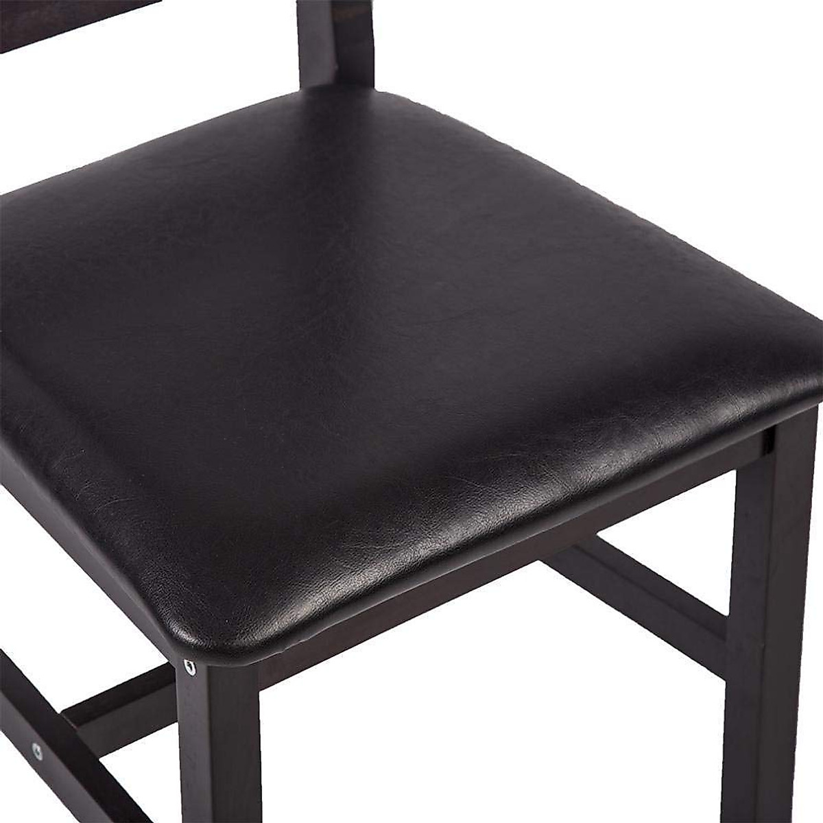 FDW 5PCS Dining Table Set Pine Wood Kitchen Dinette Table with 4 Chairs