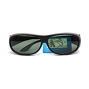 Gemgoo 2PCS Prescription Glasses Optic HD Night Day Driving Wrap Around Anti Glare Sunglasses Fitover Glasses… (green lens+yellow lens)