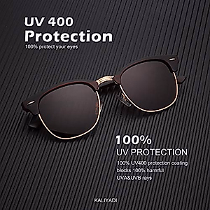 KALIYADI Unisex Polarized Retro Classic Trendy Stylish Sunglasses for Men Women Driving Sun glasses UV Blocking
