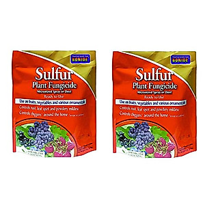 BONIDE Products INC 142 Sulfur Plant Fungicide Organically Controls Rust, Leaf Spot and Powdery Mildew, 4 lbs (2)
