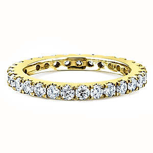 Kobelli 1ct Lab Grown Diamond Eternity Gold Band - white-gold / 5.5