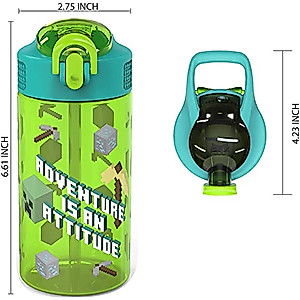 Gamer School Set Pencil Case, 4 Pixaletd Pencils, 1 Gamer Control Eraser, 50 Stickers, 1 Drawstring Bag and 16oz Water Bottle