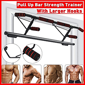 KDFJ Pull up Bar for Doorway, Multi-Grip Chin-up Station, Wall Mounted Pull Up Bar, Portable No Screws Multifunctional Fitness Equipment-Black