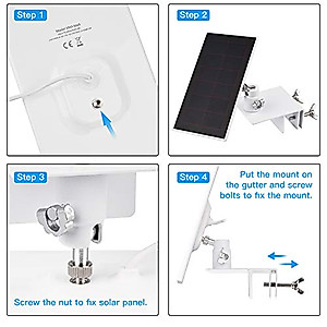 2Pack Gutter Mount Compatible with Arlo Essential Solar Panel, Arlo Pro/Arlo Pro2/Arlo Ultra/Pro3 Solar Panel, Perfect Angle to Get Adequate Sunlight for Your Arlo Solar Panel