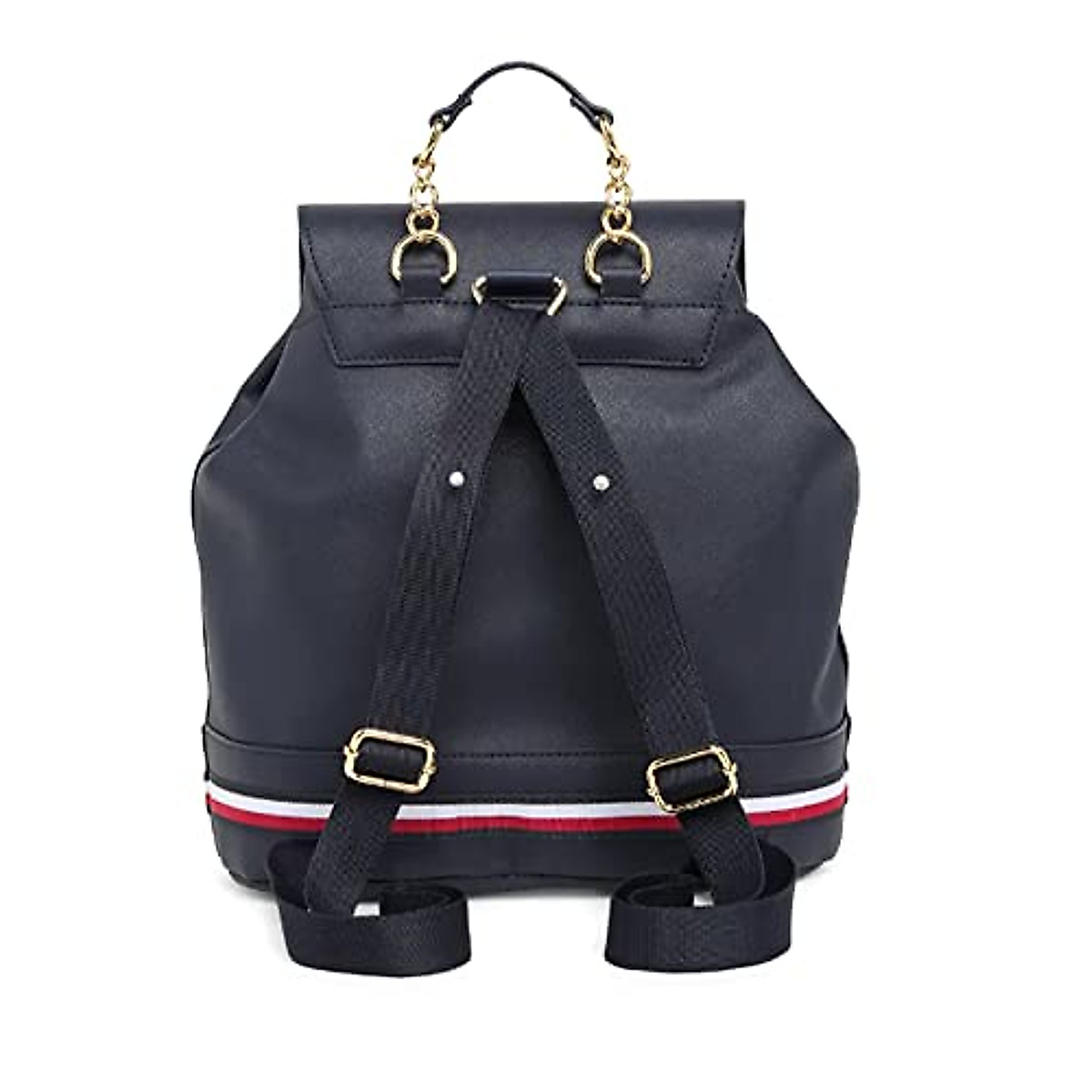 Tommy Hilfiger Joy II Flap Backpack Saffiano PVC Black One Size