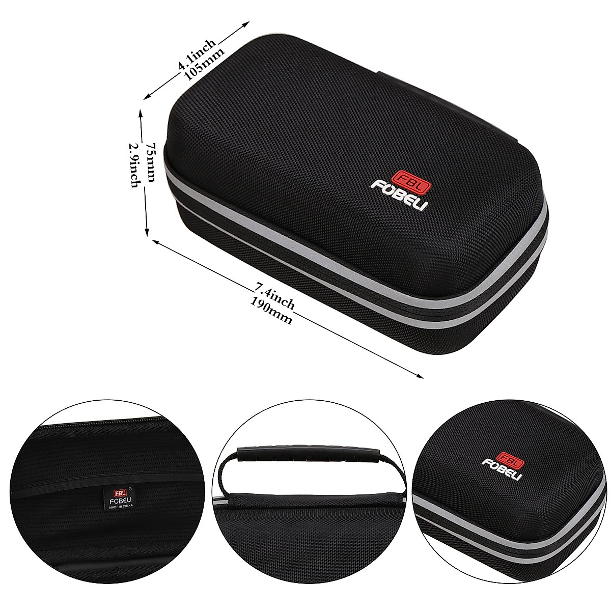 FBLFOBELI Hard Carrying Case for BESTEK Universal Travel Adapter 220V to 110V Voltage Converter (Case Only)