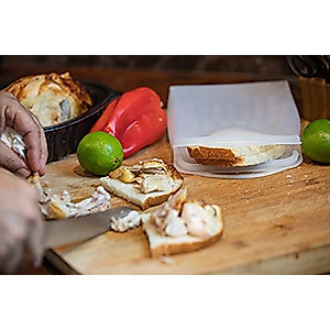 Reusable Silicone Gallon Food-Storage Bags (3.78 L)– Cooks a Whole Chicken - Upgraded and Patented Easy Open and Close System - Storage Dates and Measurements.… (2 Blue Gallon Bags Bundle)