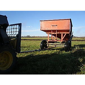 Field Tuff FTF-01FBMA Steel Ball Mount Hitch Adapter Accessory with Chain and Strap Loops for Forklift, Skid Loader, and Tractor Forks