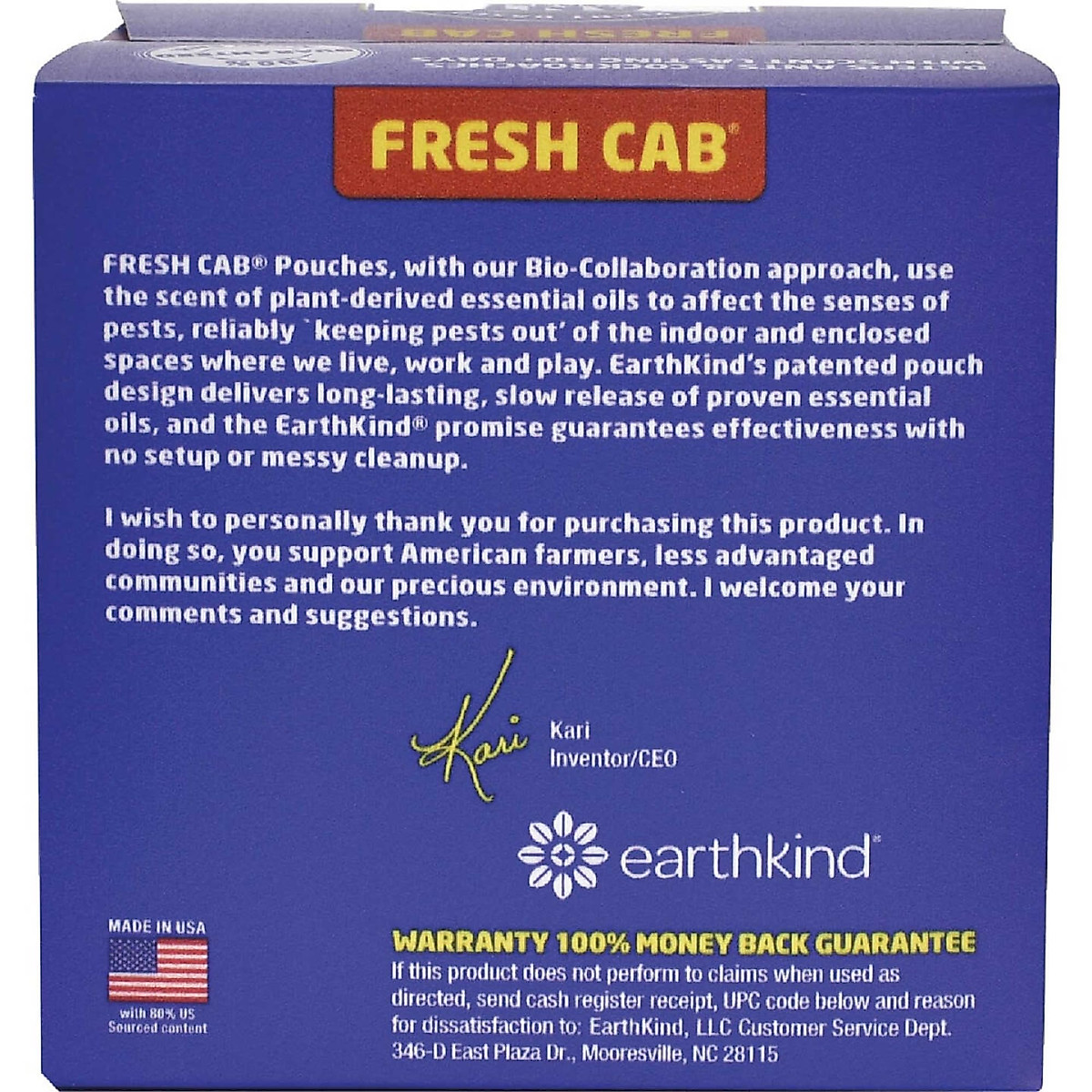 Fresh Cab Ants & Cockroaches Deterrent - Indoor Botanical Pest Control - Safe for Kids & Pets When Used as Directed - Made with Peppermint Essential Oil - 12-Pack (3)