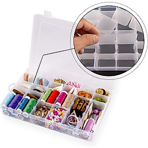 Yinpecly Component Storage Box 200x130x45mm Adjustable Divider 8 Grids Removable Compartment PP Organizer for Jewelry Beads Earring Container Tool Fishing Hook Small Accessories 1Pcs