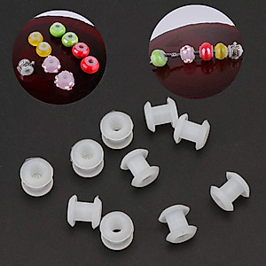 lixuesong 10 Pieces Silicone Rubber Stoppers Practical Ring Bead Spacer Durable Ring Spacer DIY Jewelry Making Accessories