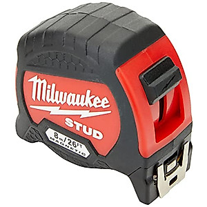 Milwaukee 4932471629 Stud GEN 2 Magnetic Measure Tape Metric/Imperial 8m/26ft-4932471629