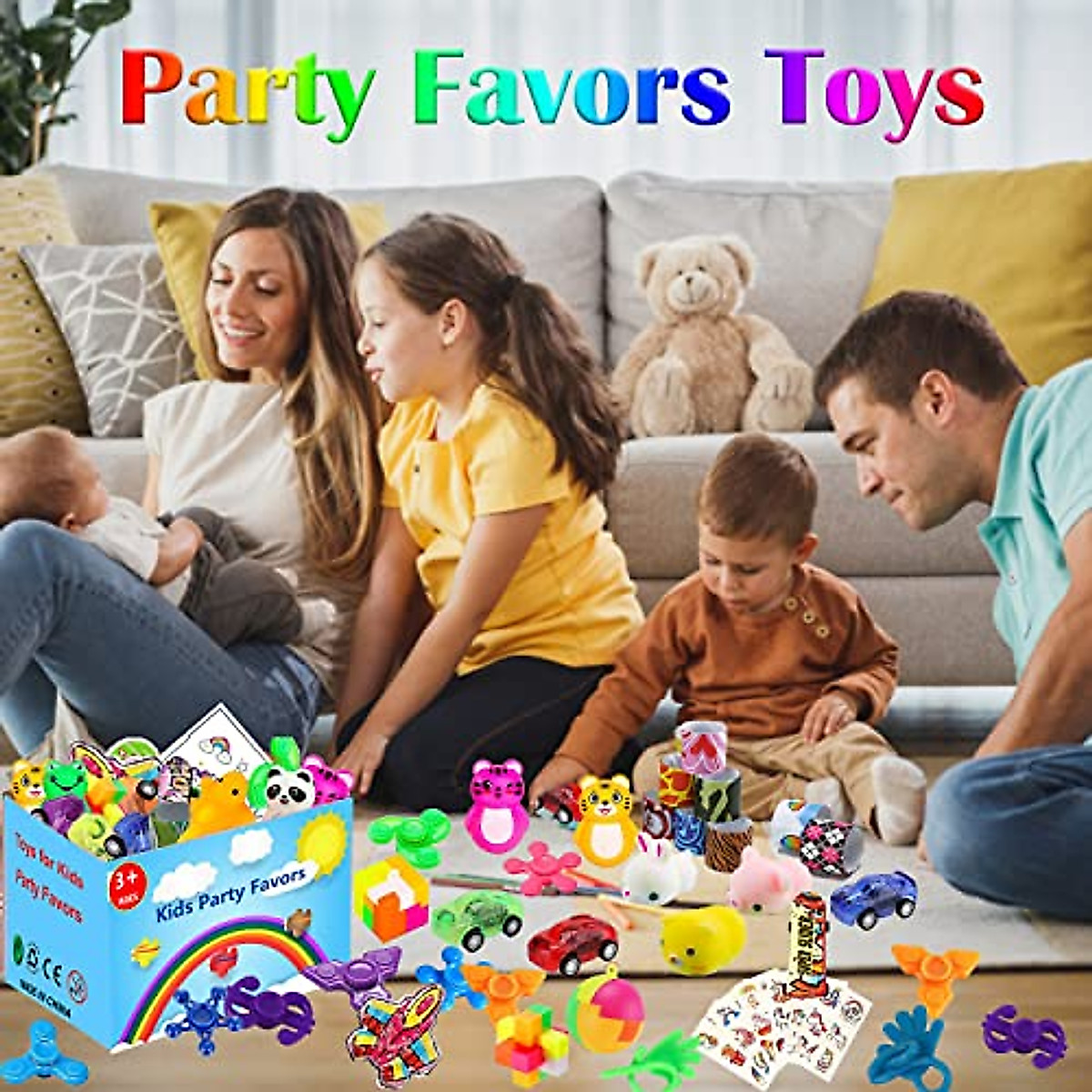 Dilycery 120 Pcs Party Favors Toy for Kids, Treasure Box Toys Carnival Prizes for Classroom School Rewards, Christmas Stocking Stuffers, Goodie Bag Stuffers Pinata Fillers Bulk Toys for Boys Girls
