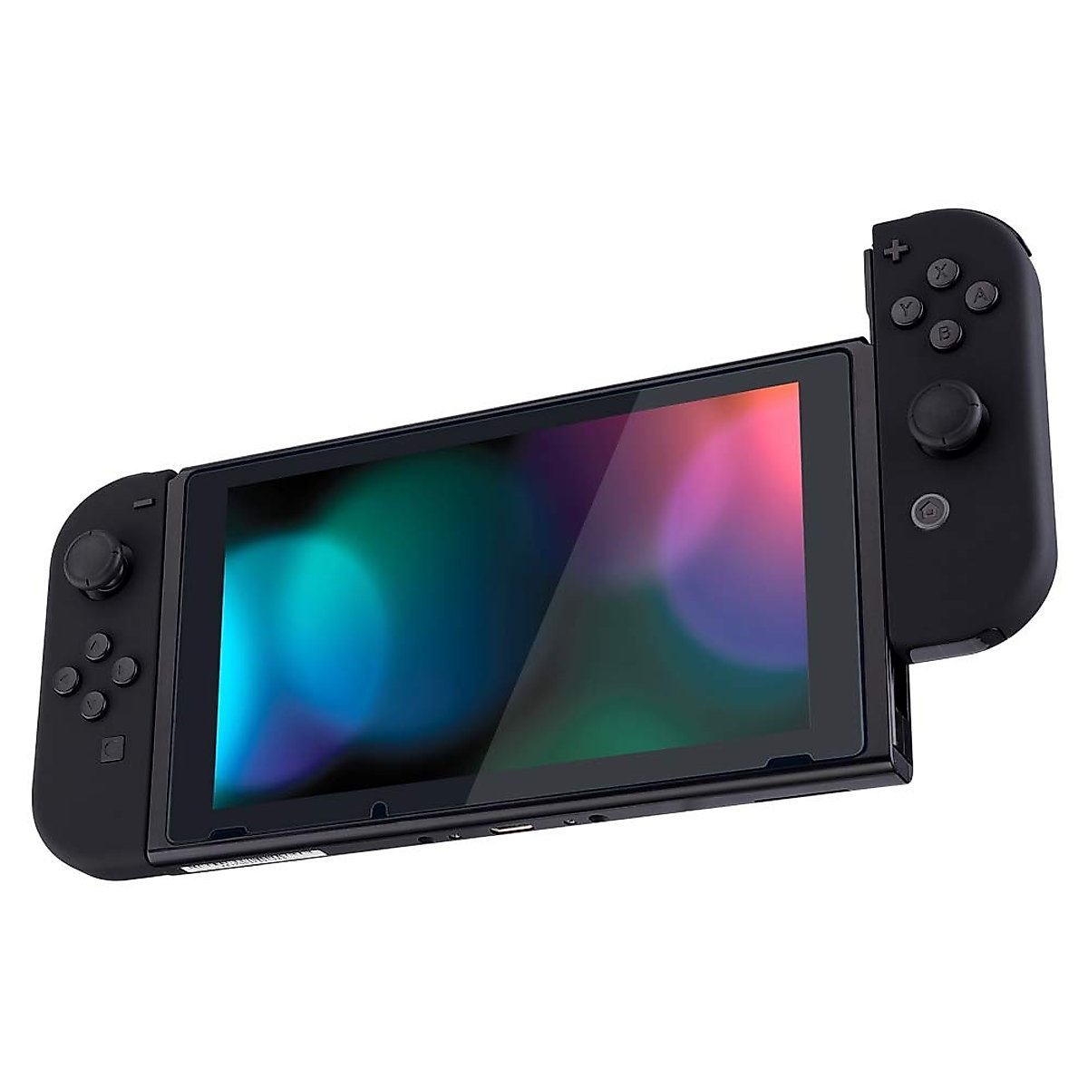 eXtremeRate DIY Replacement Shell Buttons for Nintendo Switch & Switch OLED, Black Soft Touch Custom Housing Case with Full Set Button for Joycon Handheld Controller - Console Shell NOT Included