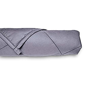 Bed Buddy Weighted Blanket 17 lbs - Weighted Blanket Adult Sized - Heavy Blanket with Weighted Glass Beads, Grey, 17 pounds, for Full, Queen Size, Twin Size