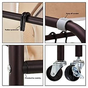 Laundry Hamper 3-Bag Sorter Cart with Ironing Board