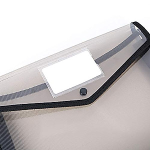 ABC life Plastic File Folder Poly Pockets Envelope Expanding File Wallet A4/Letter Size, 6 Pack Large Document Folder with Button Closure,Waterproof Transparent Accordion File Pouch for School/Office