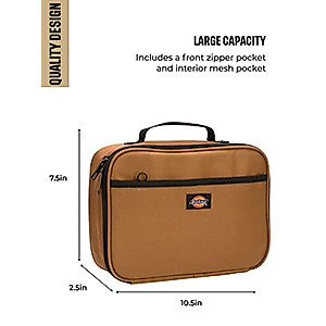 Dickies Kids Insulated Lunch Bag for School, Thermal Reusable Lunch Box for Kids, Boys, Girls - 8 Years Old and Up (Brown Duck)