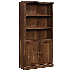 Sauder Misc Storage Engineered Wood Tall Wood Bookcase in Grand Walnut