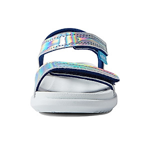 Native Shoes Kids Charley Hologram (Toddler) Flat Sandals for Kids - Metallic Synthetic Upper, Man Made Outsole, and Round Toe 8 Toddler M