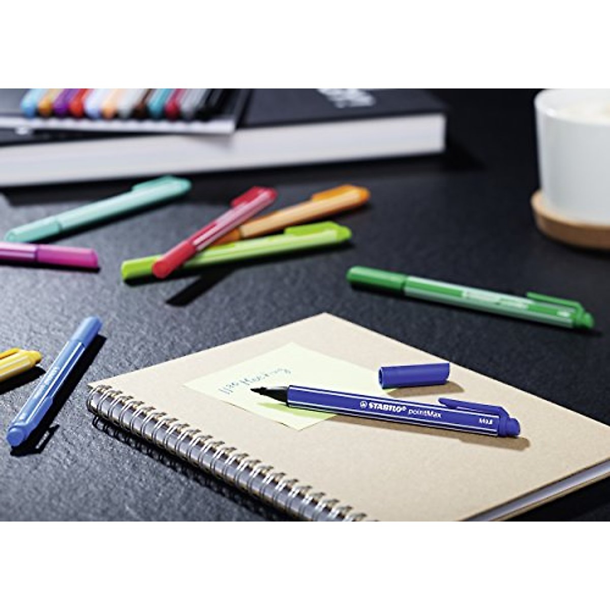 STABILO Nylon Tip Writing Pen pointMax ARTY - Wallet of 18 - Assorted Colors