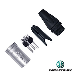 100 Foot – Quad Balanced Microphone Cable Custom Made by WORLDS BEST CABLES – Using Canare L-4E6S Wire and Neutrik Silver NC3MXX Male & NC3FXX Female XLR Plugs