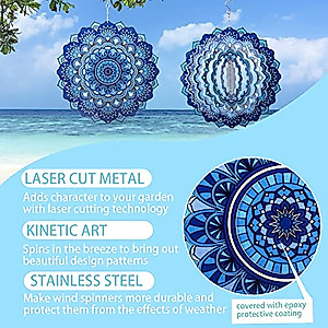 FENDISI Stainless Steel Wind Spinner- 3D Indoor Outdoor Garden Decoration Crafts Ornaments