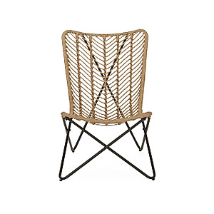 Christopher Knight Home 317577 Galtin Accent Chair, Light Brown + Black