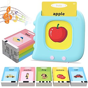 Talking Flash Cards for Toddlers with 224 Sight Words, Toddler Toys for Ages 1 2 3 4 5 Years Old Boys, Pocket Speech Therapy Toys, Autism Sensory Toys, Montessori Educational Learning Toys Gifts
