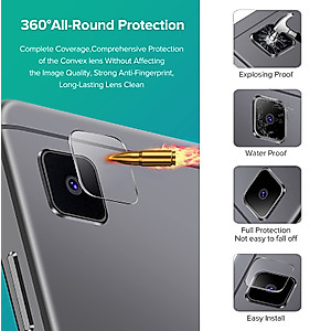 ivoler [4 Pack] (2 Pack) Screen Protector for Samsung Galaxy Tab A7 Lite 8.7inch (SM-T220 / T225) 2021 with 2 Pack Camera Lens Protector Tempered Glass, Scratch Resistant Anti-Fingerprints HD Clear