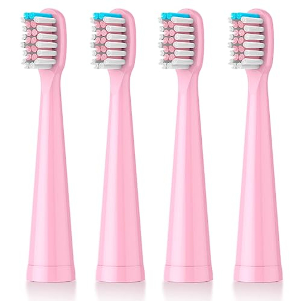 Dada-Tech Replacement Heads for Kids Electric Toothbrush DT-KE6 and DT-KE7 - Pack of 4 (Pink)