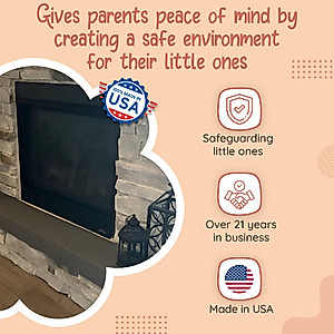 Baby Safety Foam Soft Seat Edge Cushion Fireplace Hearth Guard Bumper Pad Child Proof Padding (Large, Gray-fits Width from-81-104")