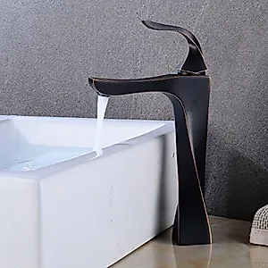 Kitchen & Bath Fixtures Taps Faucet, EuropUPC Basin Faucet Black Ancient Hot and Cold Water Faucet Above Counter Basin Retro Faucet