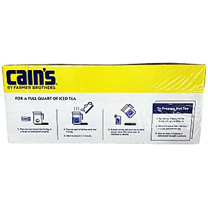 Cain's Orange Pekoe & Pekoe Cut Black Tea Quart Size Tea Bags, 24 Count