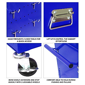 CuisinSmart Tool Chest, Tool Chest with 6 Drawers, Tool Box with Wheels, Multifunctional Rolling Tool Cart with Key Locking for Garage, Warehouse, Repair Shop