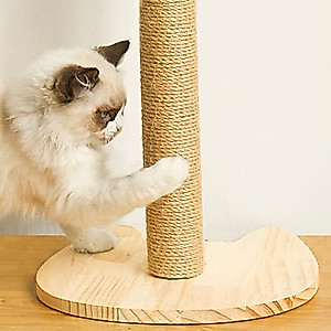 15 Inch Cat Scratching Posts Jute Rope Replacement Refill Posts Cat Scratching Stump Heightening Parts Refill with M8 Screws for Cat Tree Tower Furniture Refurbishment Indoor or Wall, 4pcs
