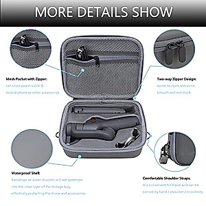 Flyekist Travel Case for DJI OM 6 - Portable Storage Bag Hardshell Carrying Case Fits DJI Osmo Mobile 6 Smartphone Gimbal Stabilizer and Accessories(Grey)