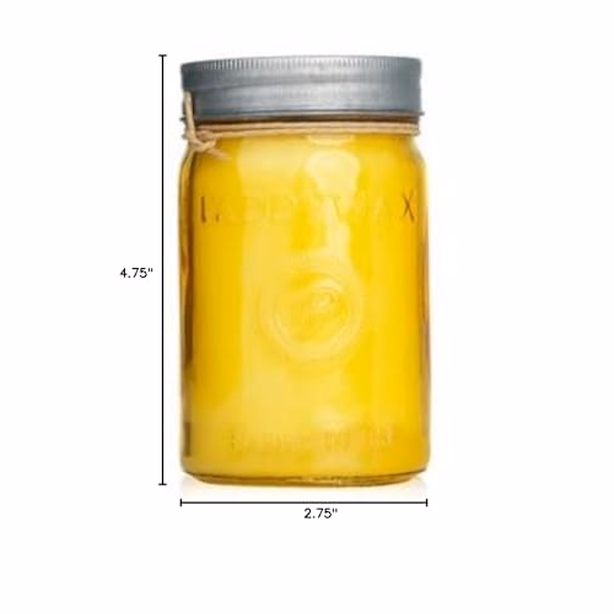 Paddywax Scented Candles Relish Mason Jar with Lid Luxury Artisan Candle, 9.5-Ounce, Fresh Meyer Lemon