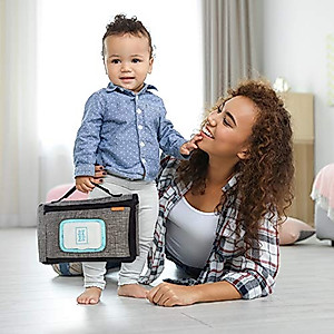 liuliuby Smart Changing Kit - Portable Diaper Changing Pad with Wipes Dispenser Pocket - Extra Large Mat for Baby and Toddler…