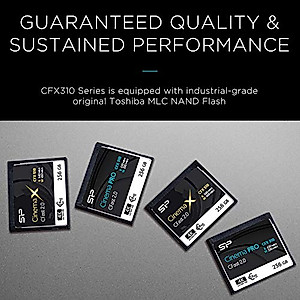 SP 256GB CFast2.0 CinemaPro CFX310 Memory Card, 3500X and up to 530MB/s Read, MLC, for Blackmagic URSA Mini, Canon XC10/1D X Mark II and More