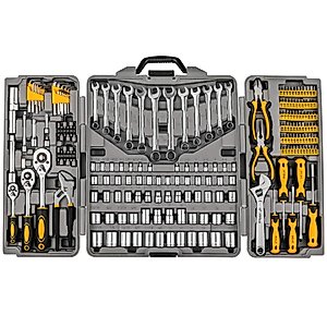 205 Piece Mechanics Tool Set, Socket Wrench Auto Repair Tool Pliers Combination Mixed Hand Tool Set Kit with Box Organizer Storage Case