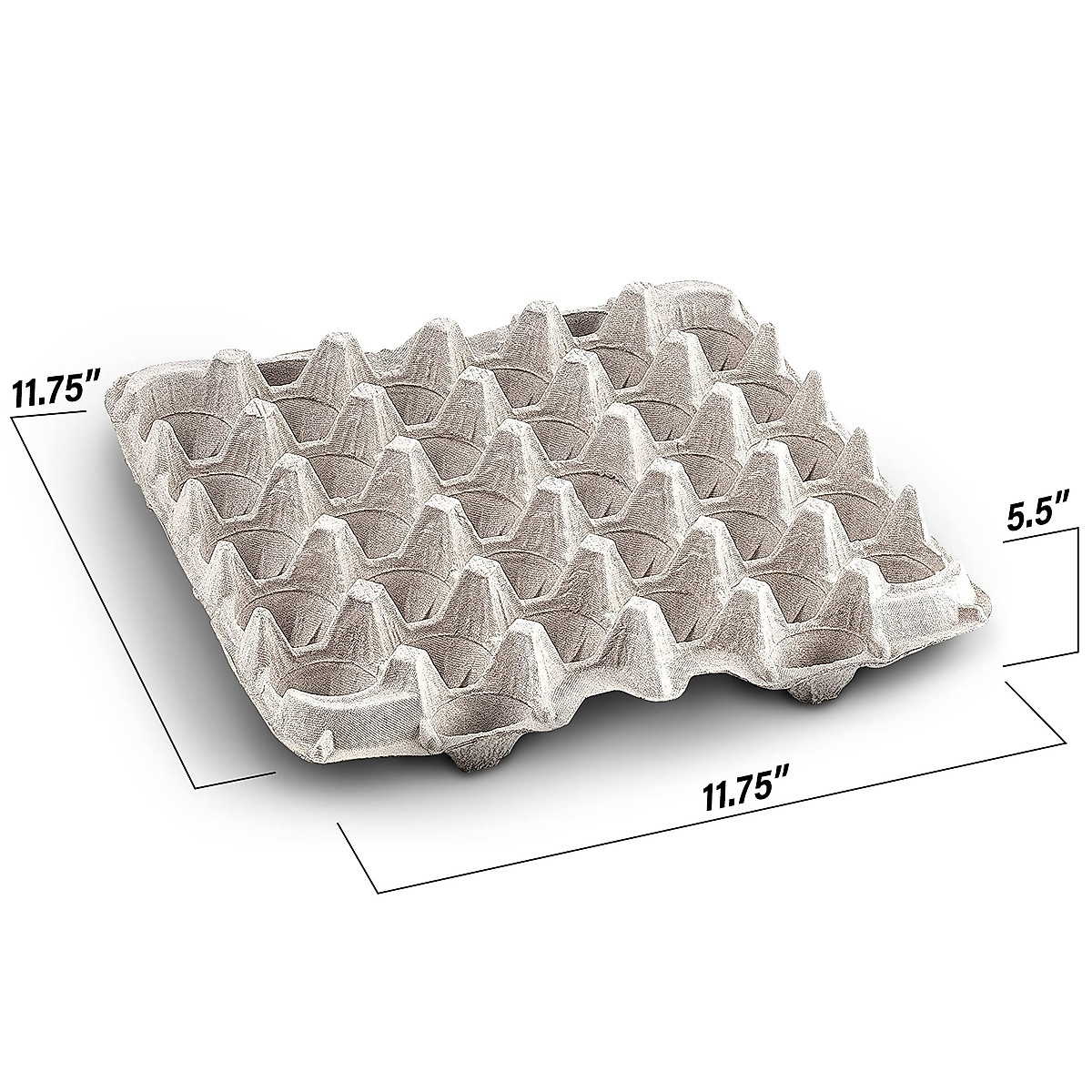 MT Products Egg Crates, Egg Flat Cartons Bulk Holds 30 Eggs - Pulp Fiber Egg Crate for Chicken Farm - Great Home for Roach Colony - Made in the USA - 15 Flats